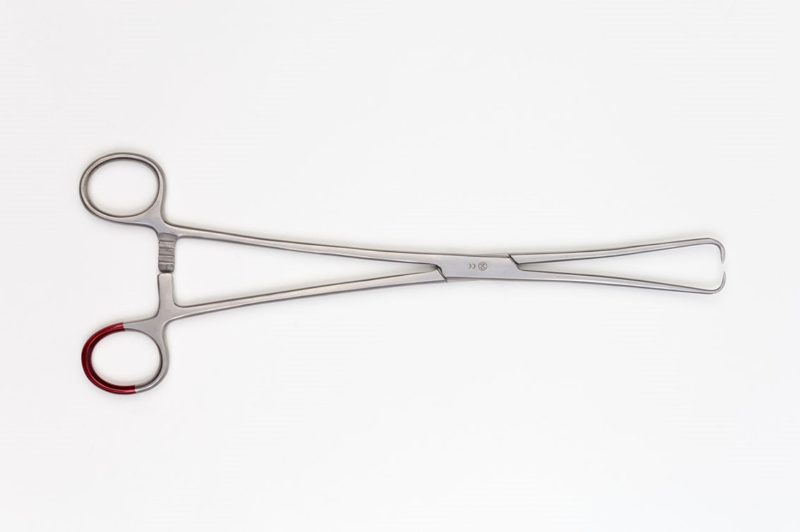 SOLO Pozzi Tenaculum Forceps 25cm - sterile - Hallmark Surgical